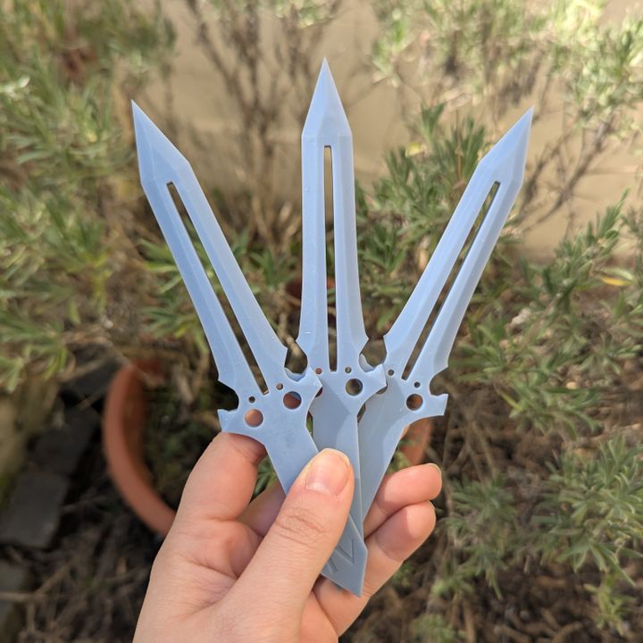 3D Printable Violet throwing knives for cosplay fourth wing by DrakeAndWhimsy